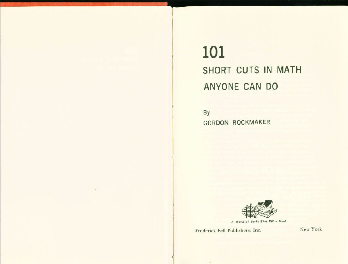 101 math shortcuts - shortcut math - 101 SHORT CUTS IN MATH ANYONE CAN ...