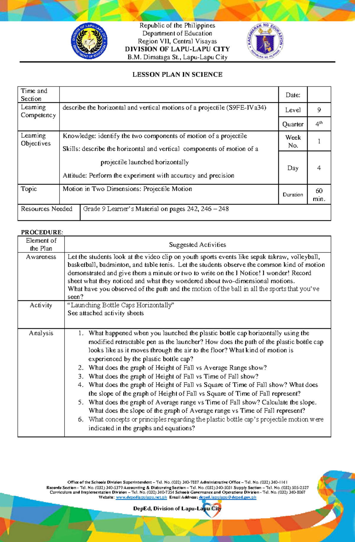 Science 9 Q4 Wk1 D4 - Office of the Schools Division Superintendent ...