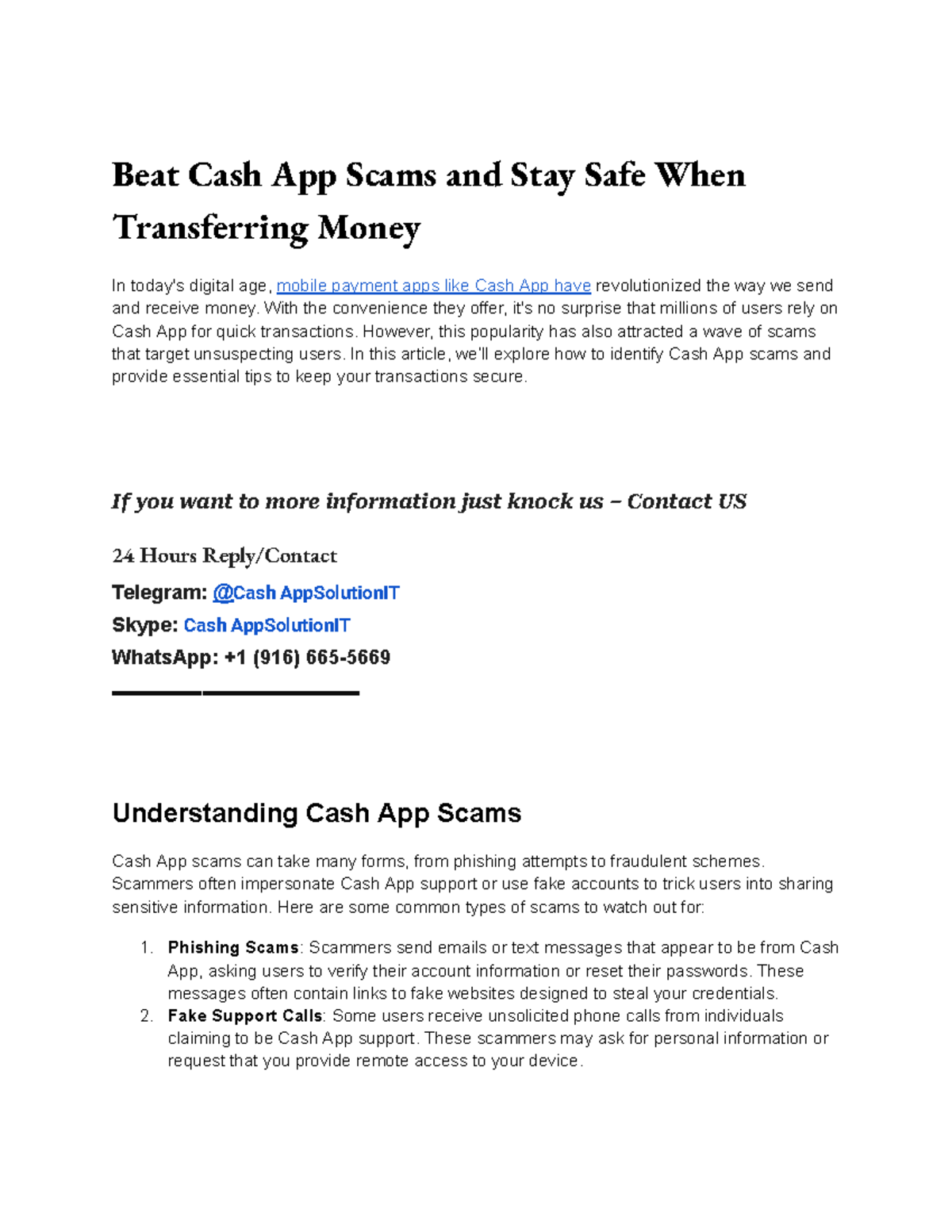 Beat Cash App Scams and Stay Safe When Transferring Money - Beat Cash ...