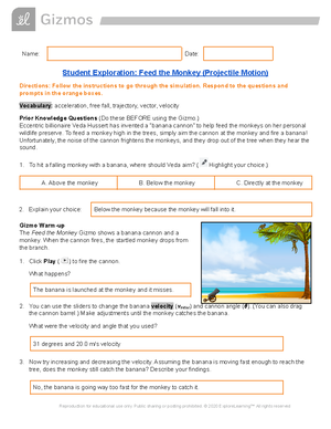 Uniform Circular Motion SE - Gizmo Help - Name: Date: Student ...