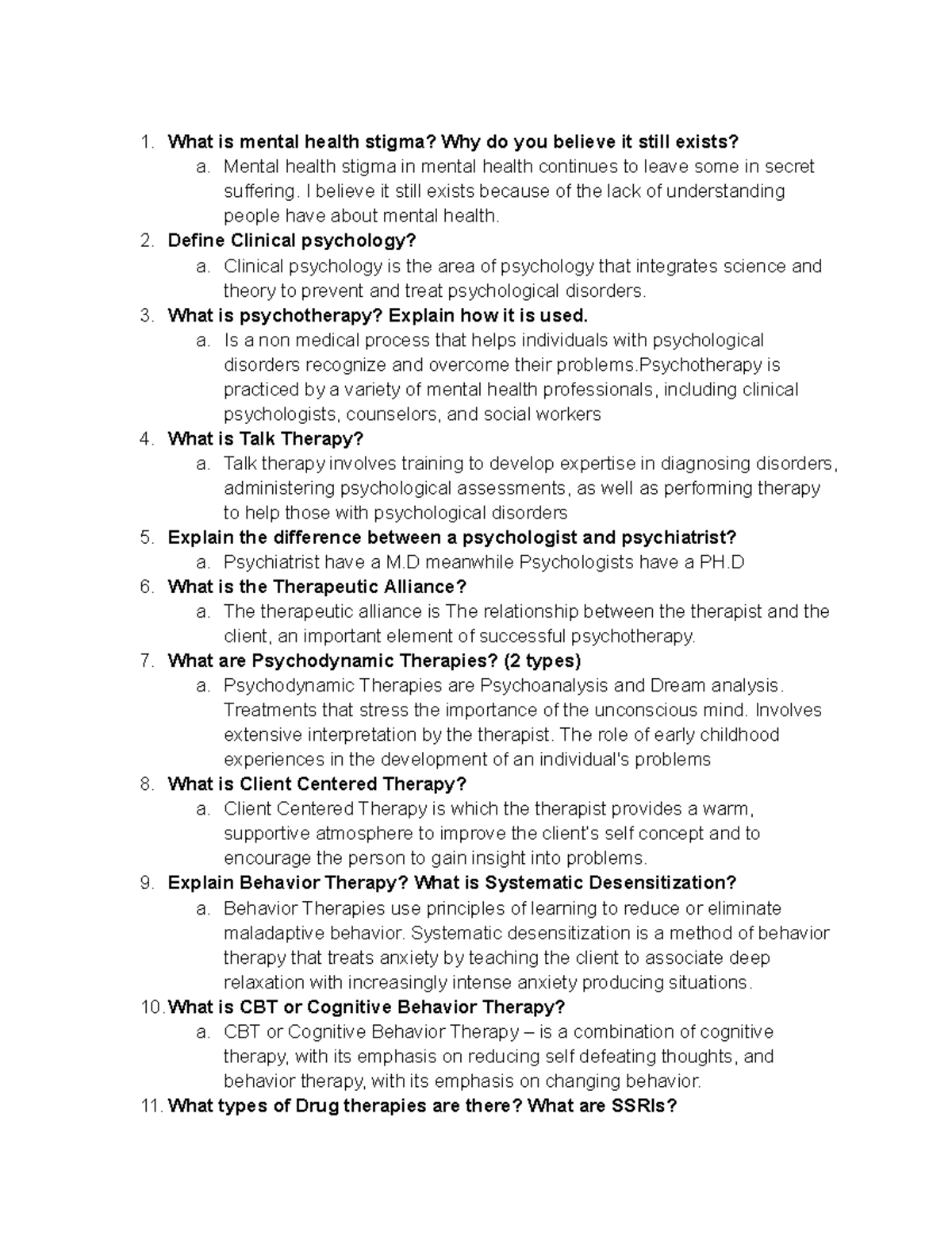 Ch.16 Assignment - What is mental health stigma? Why do you believe it ...