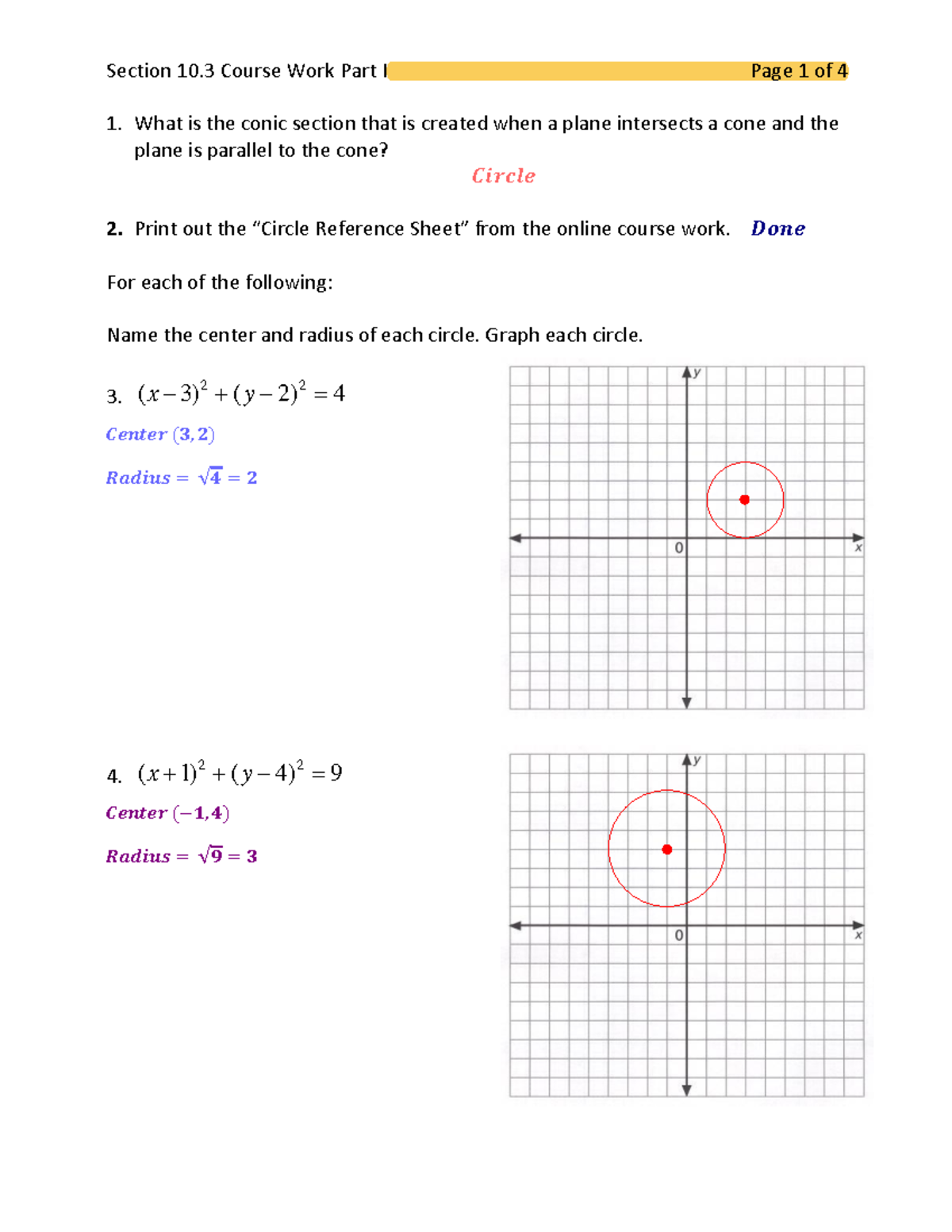 10.3 Course Work Part I Alg II TB Solutions DW gg copy - 1. What is the ...