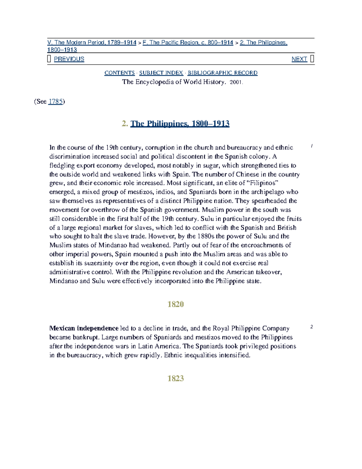 The Encyclopedia of World History The Encyclopedia of World History ...