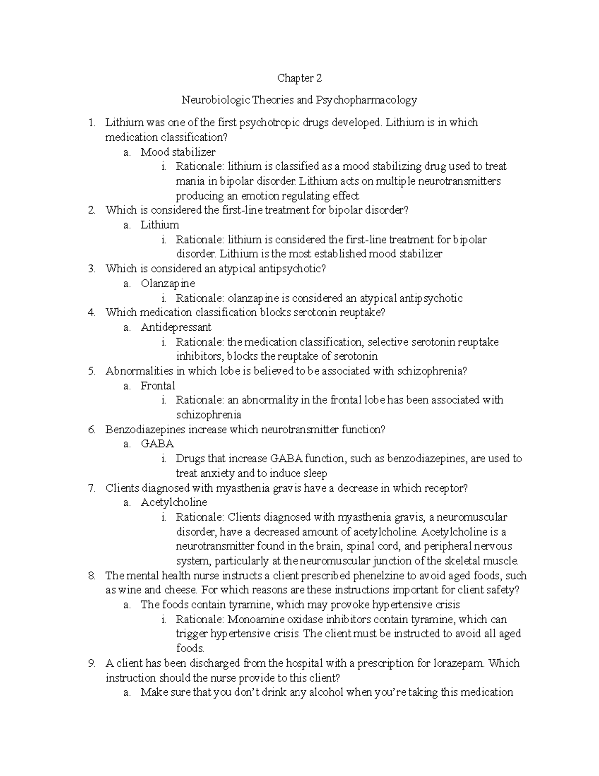 The point PSY2 - practice questions with answers and rationales ...