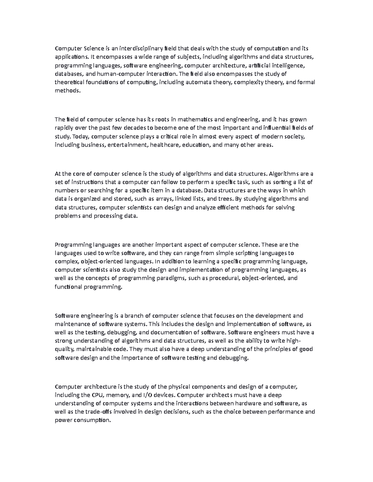 Computer Science explained - Computer Science is an interdisciplinary ...