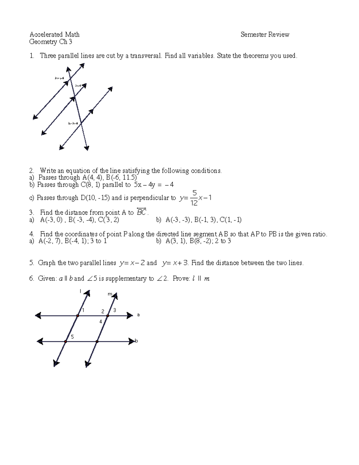 Sem Rev Ch 3 - Review for Chapter 3 in AP physics - Accelerated Math ...