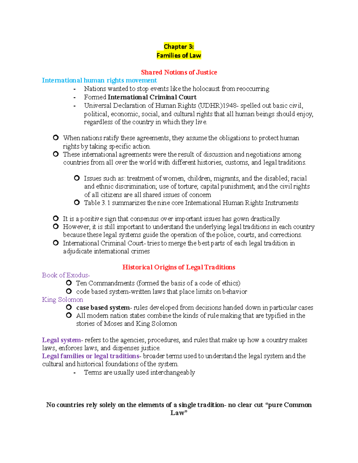 Chap 1 cje - Summary Comparative criminal justice systems - Chapter 3 ...