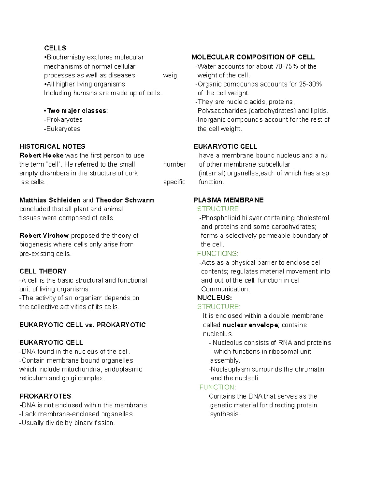 Cells-1 - swf - CELLS •Biochemistry explores molecular mechanisms of ...