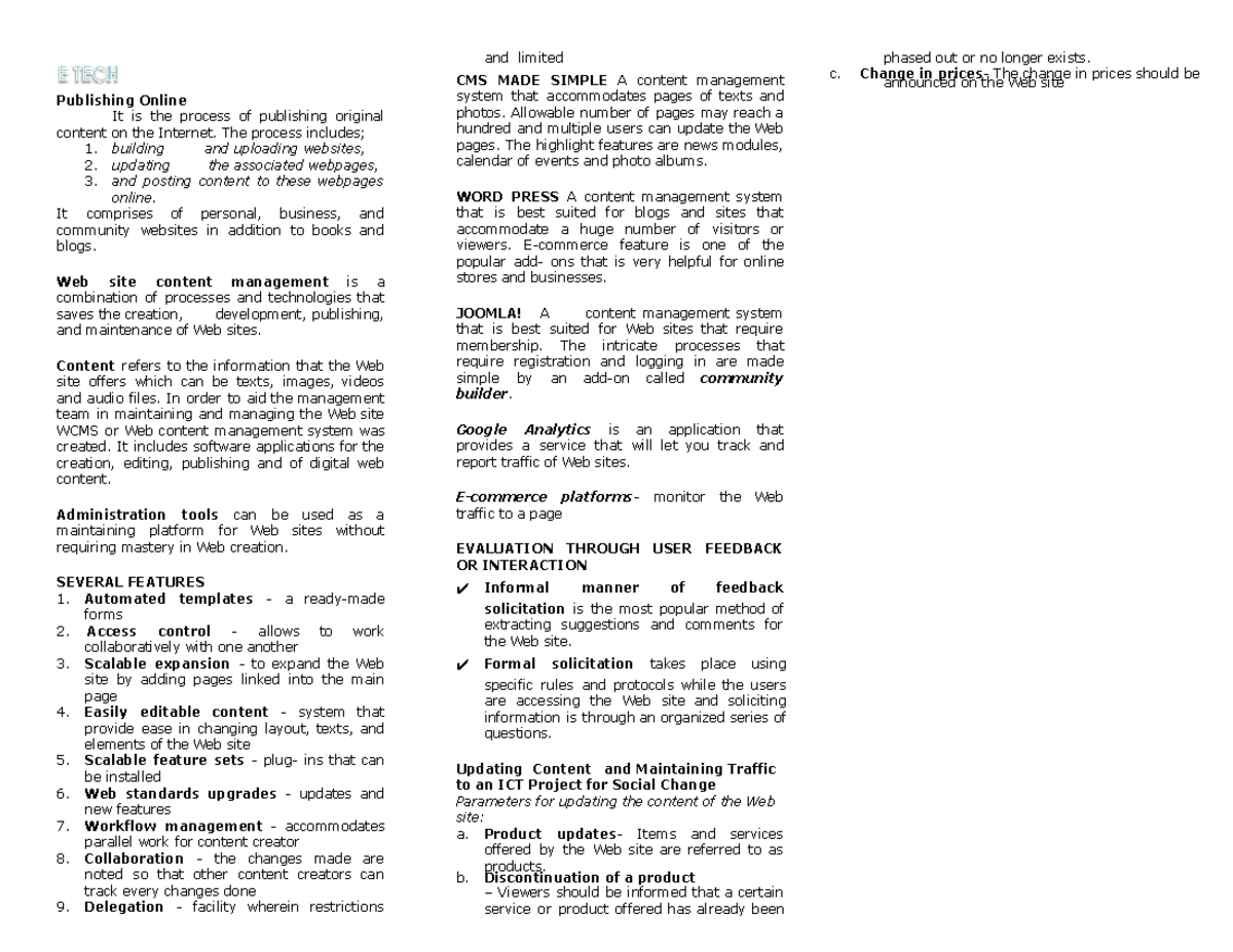 Reviewer - information technology - Publishing Online It is the process ...