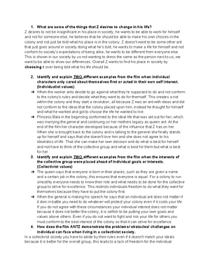 Mean Girls Film Study - Film Studies: Mean Girls 1. Describe any other ...