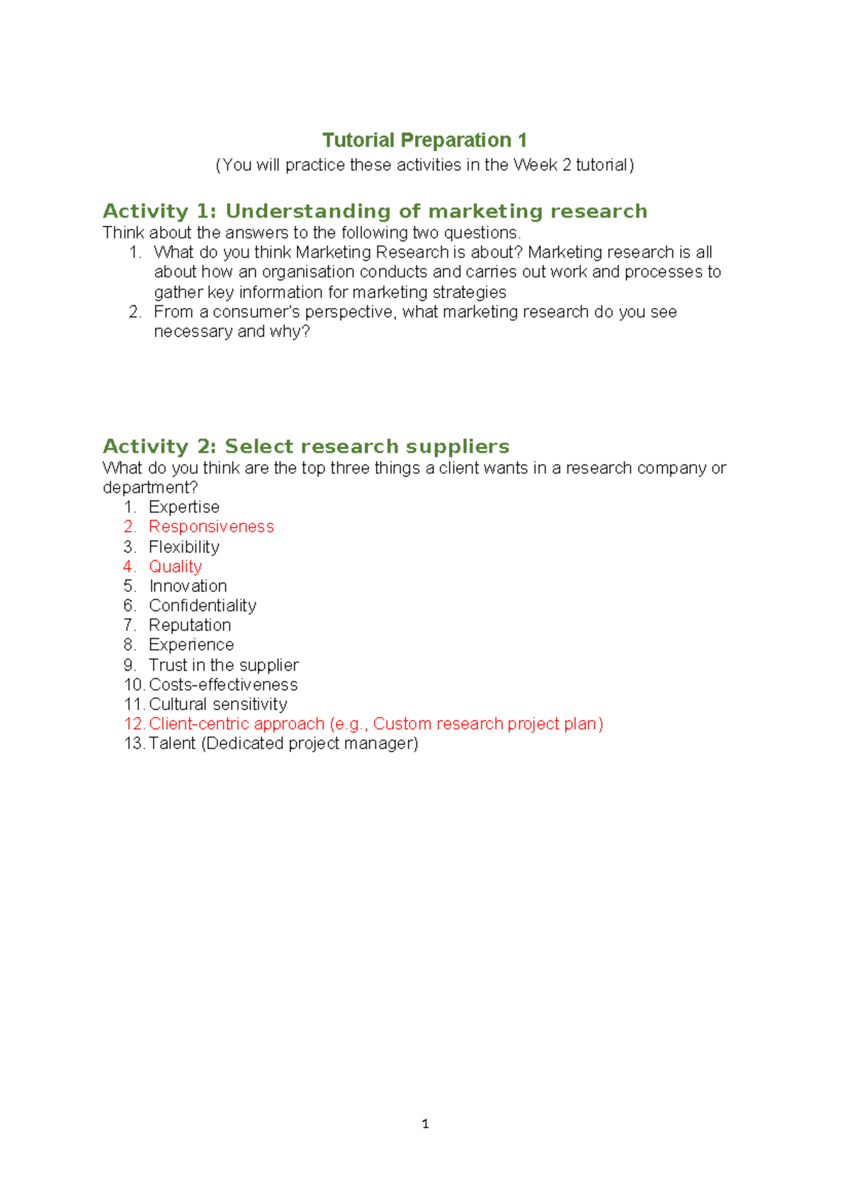 Week 1 Activity - Tutorial Preparation 1 (You will practice these ...