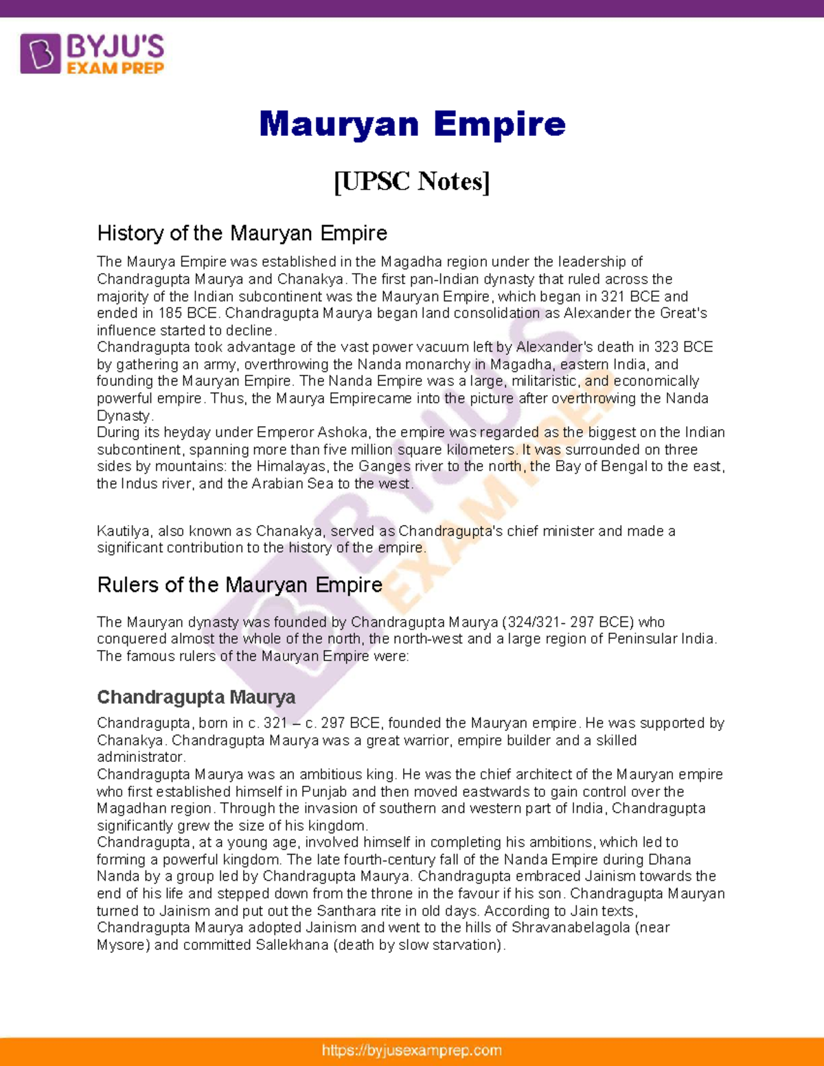 Mauryan empire upsc notes 34 - Mauryan Empire [UPSC Notes] History of ...
