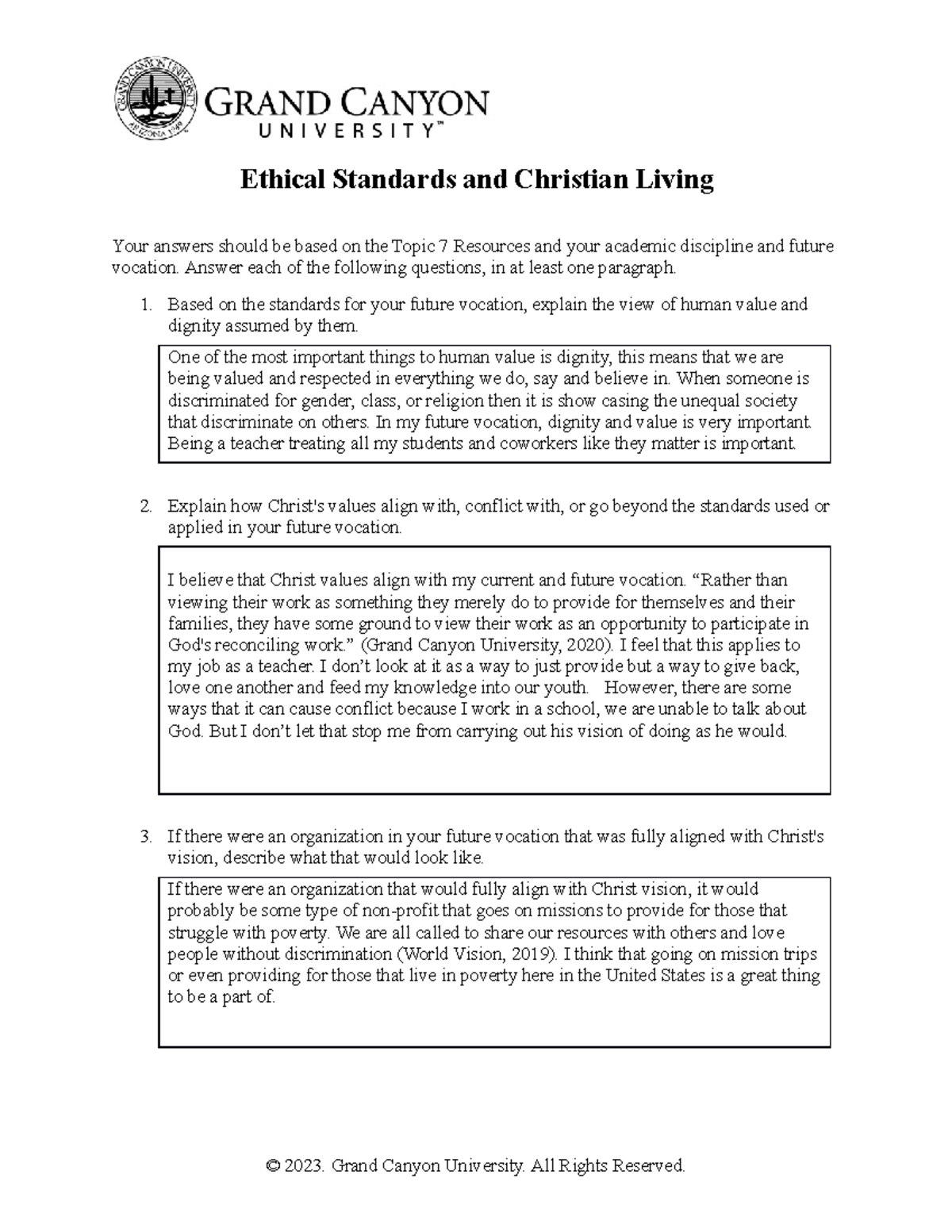 CWV 316 RS T7Ethical Standards And Christian Living - Ethical Standards ...