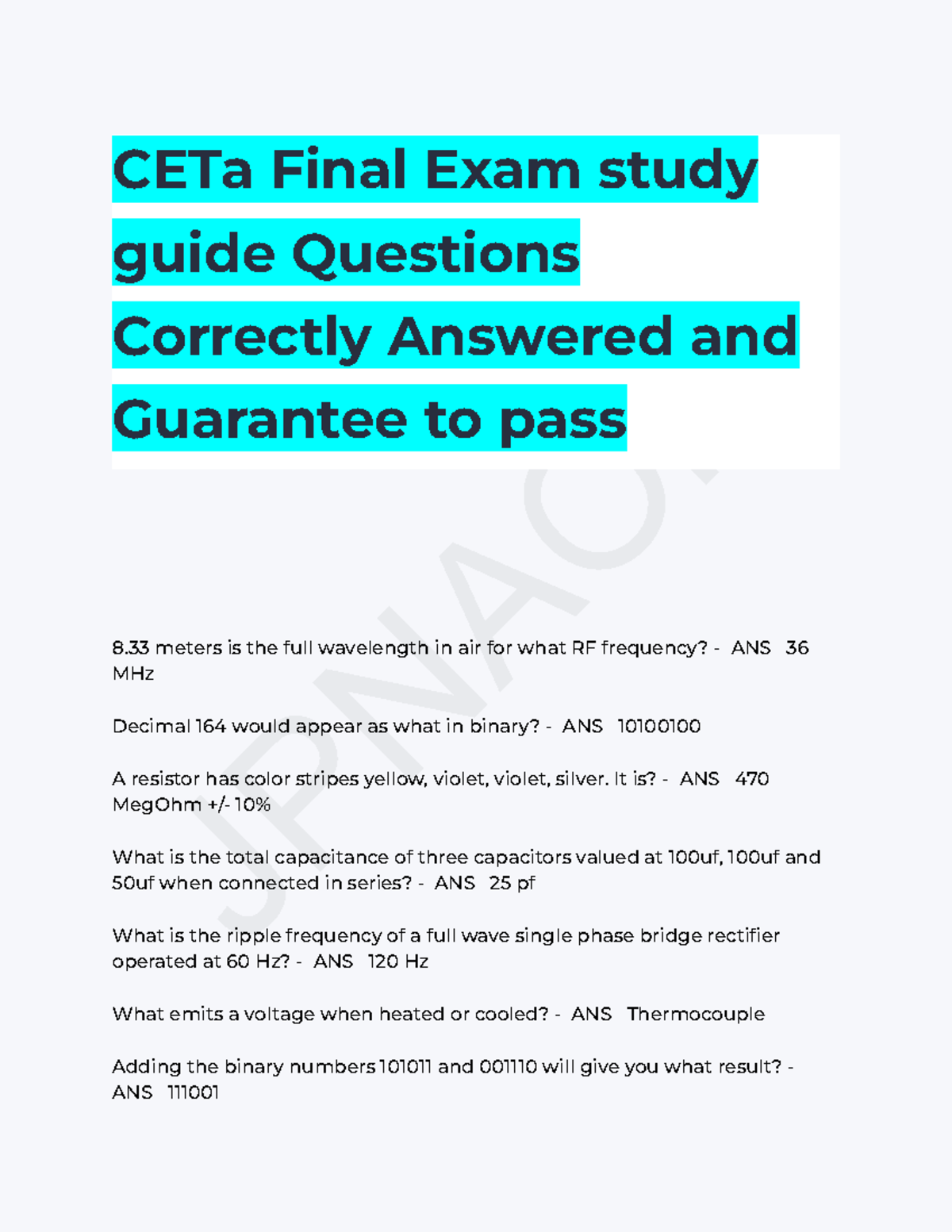 Untitled document (24) - JPNAOM CETa Final Exam study guide Questions ...