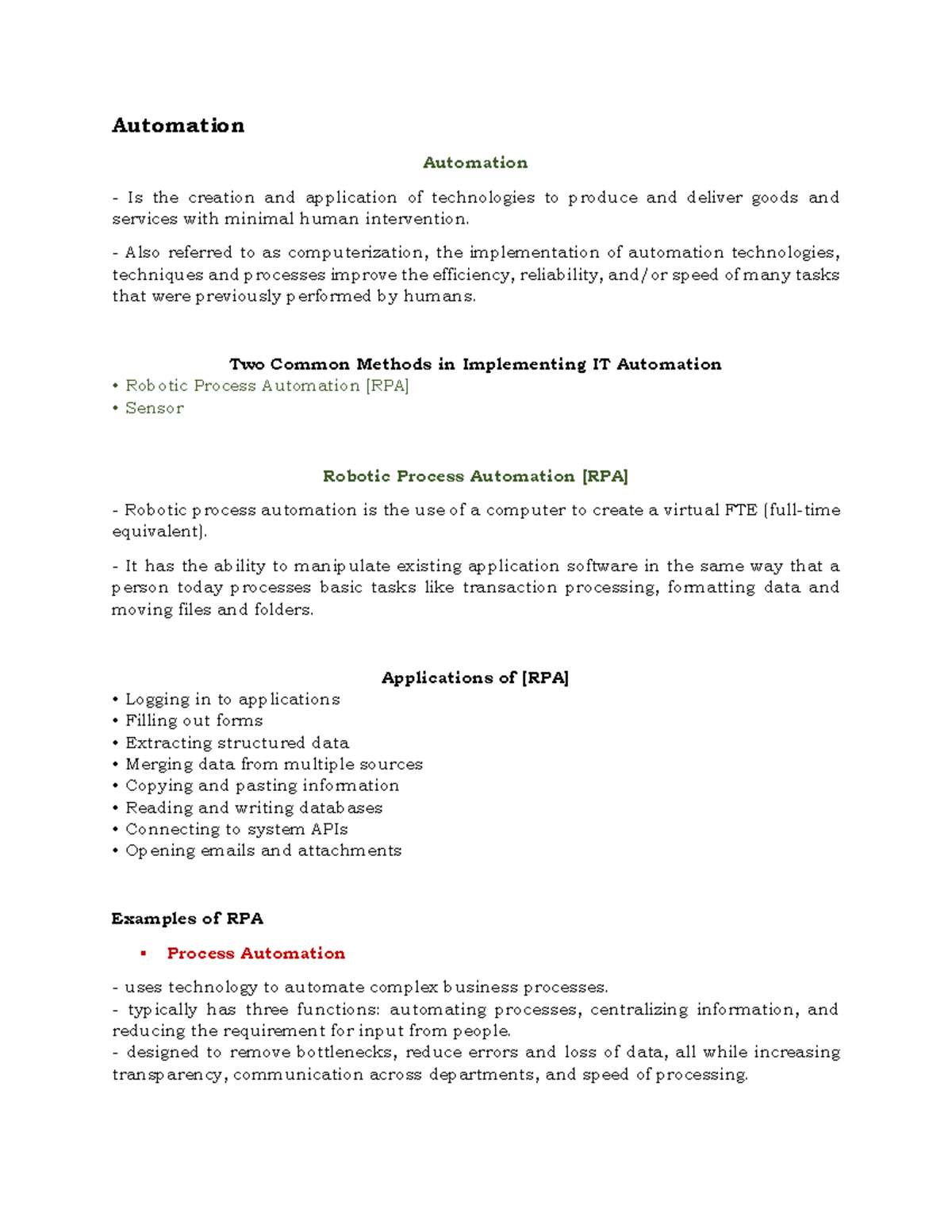 Automation - Living in the Information Technology Era - Automation ...