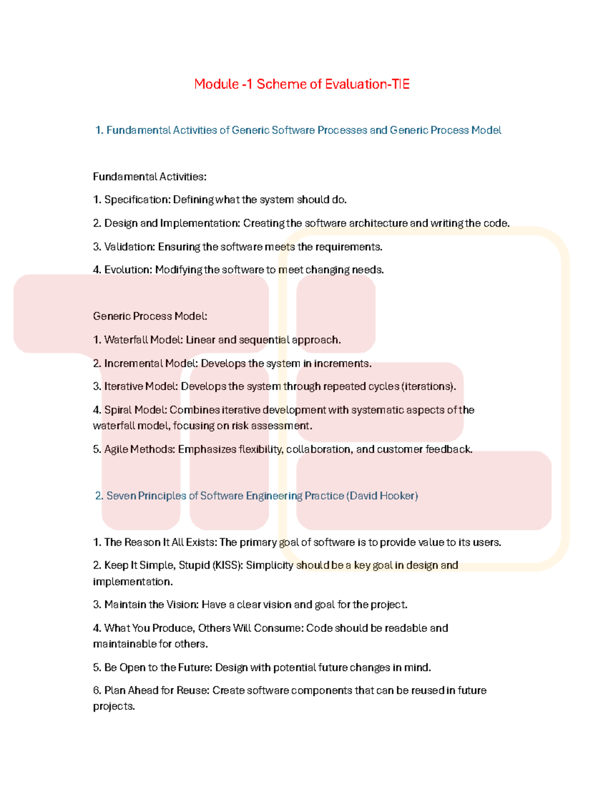 Module 1 scheme of eval tie - Module -1 Scheme of Evaluation-TIE ...