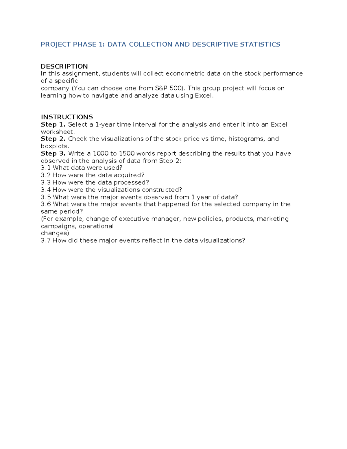 Group Project-Phase 1 - PROJECT PHASE 1: DATA COLLECTION AND ...