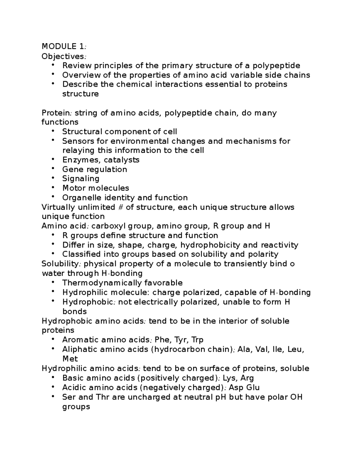 Midterm Review Summaries - MODULE 1 : Objectives : Review principles of ...
