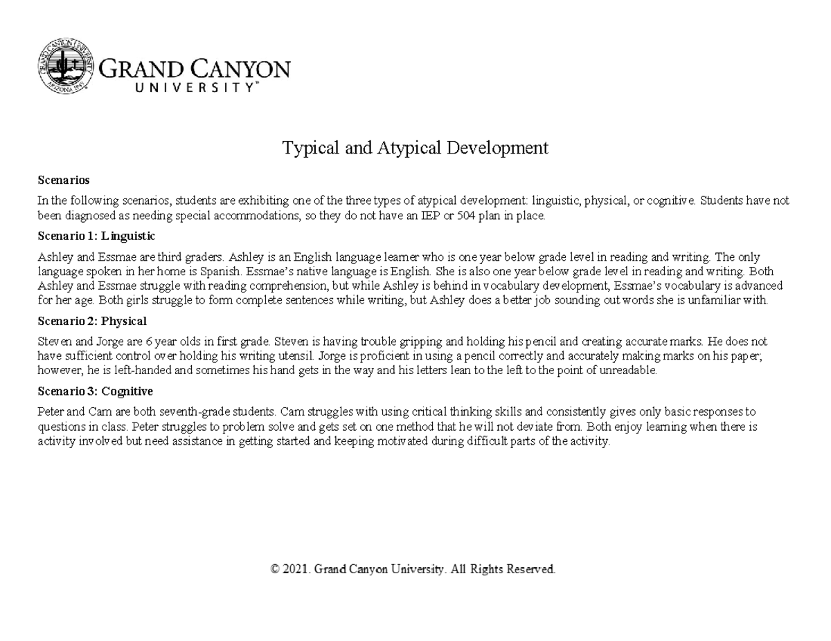 Typical And Atypical Development - Typical and Atypical Development ...