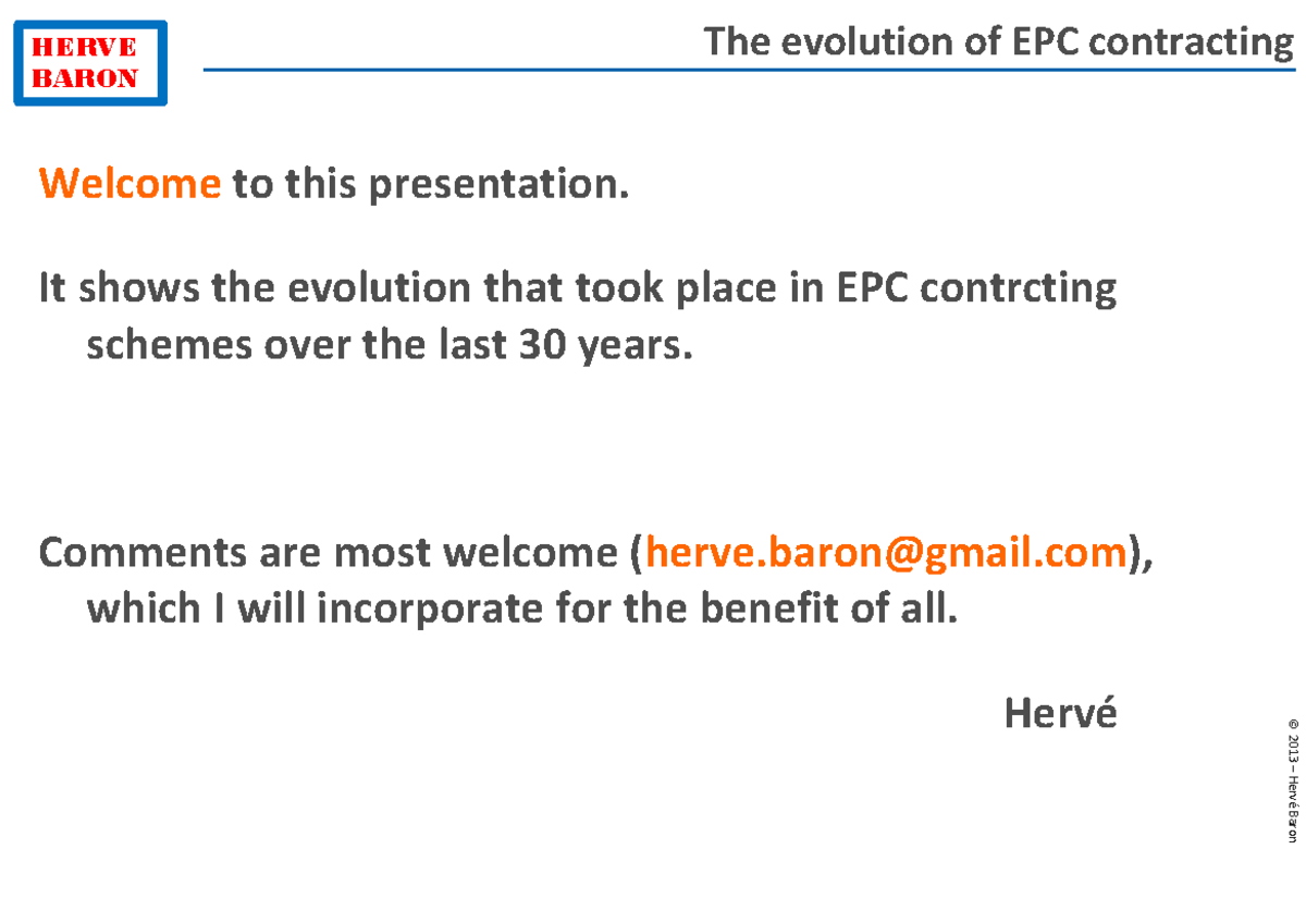 Theevolutionofepccontracting-130414133914-phpapp 02 - HERVEBARON The ...