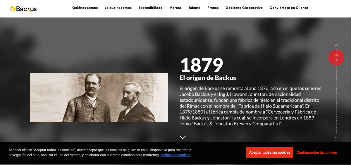 Nuestra historia Backus - 1879 El origen de Backus El origen de Backus ...