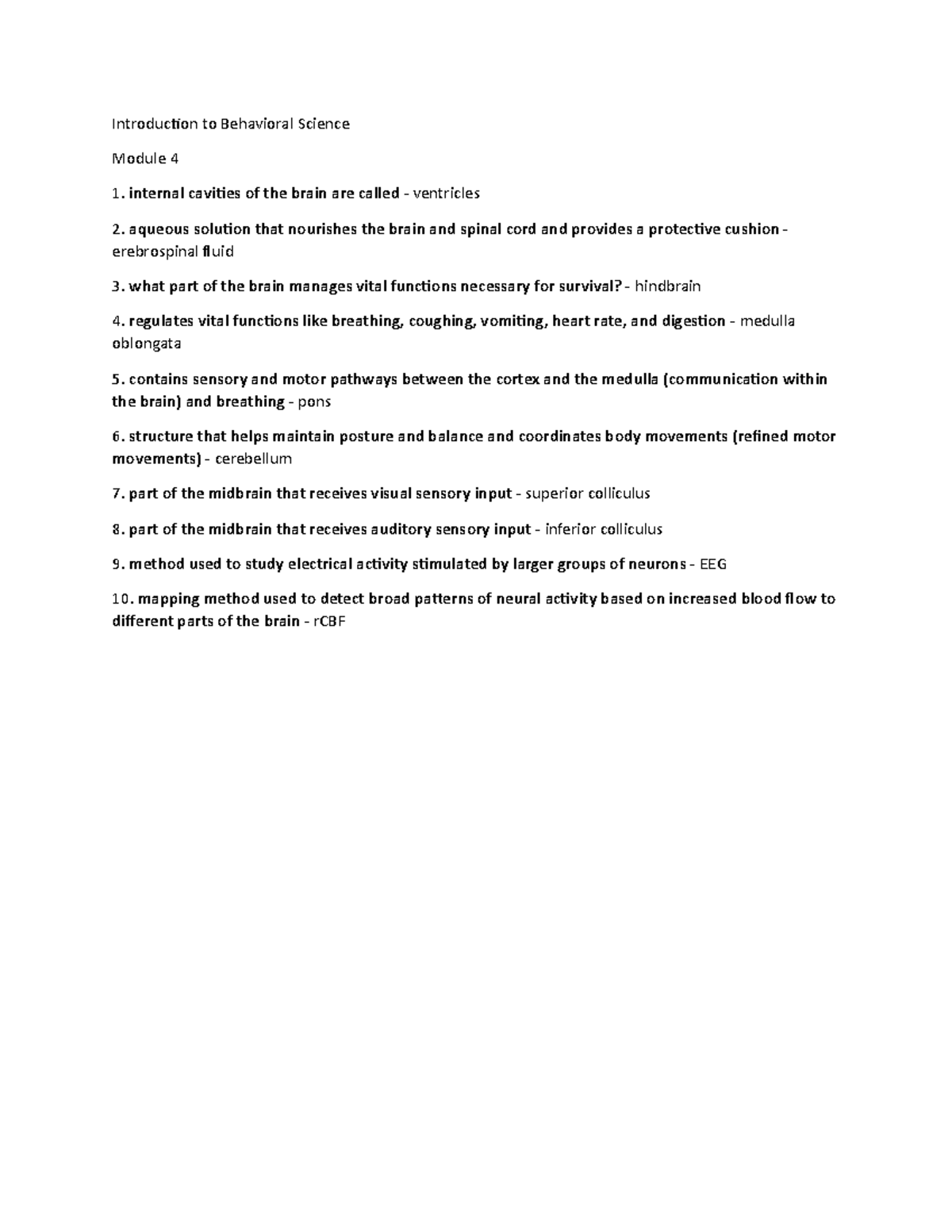 Introduction to Behavioral Science Module 4 - Introduction to ...