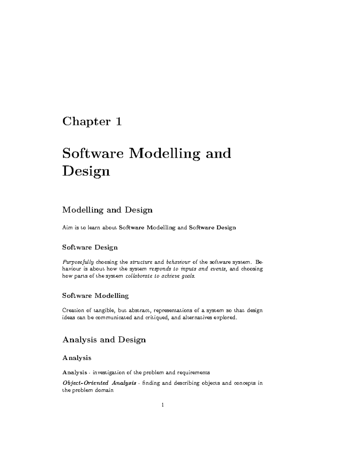 Smd notes - Summary Software Modelling and Design - *? Ti2` R aQ7ir `2 ...