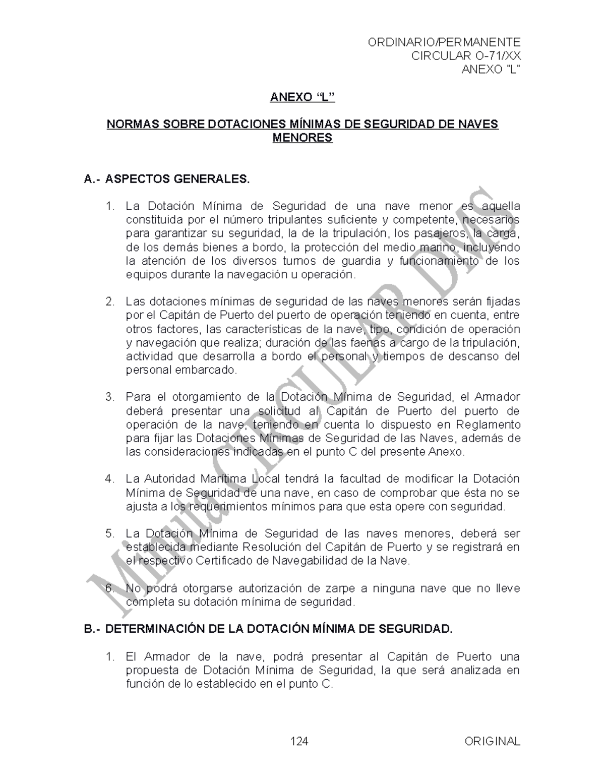 L Minuta Circular DMS - ORDINARIO/PERMANENTE CIRCULAR O-71/XX ANEXO “L” ANEXO “L” NORMAS SOBRE ...