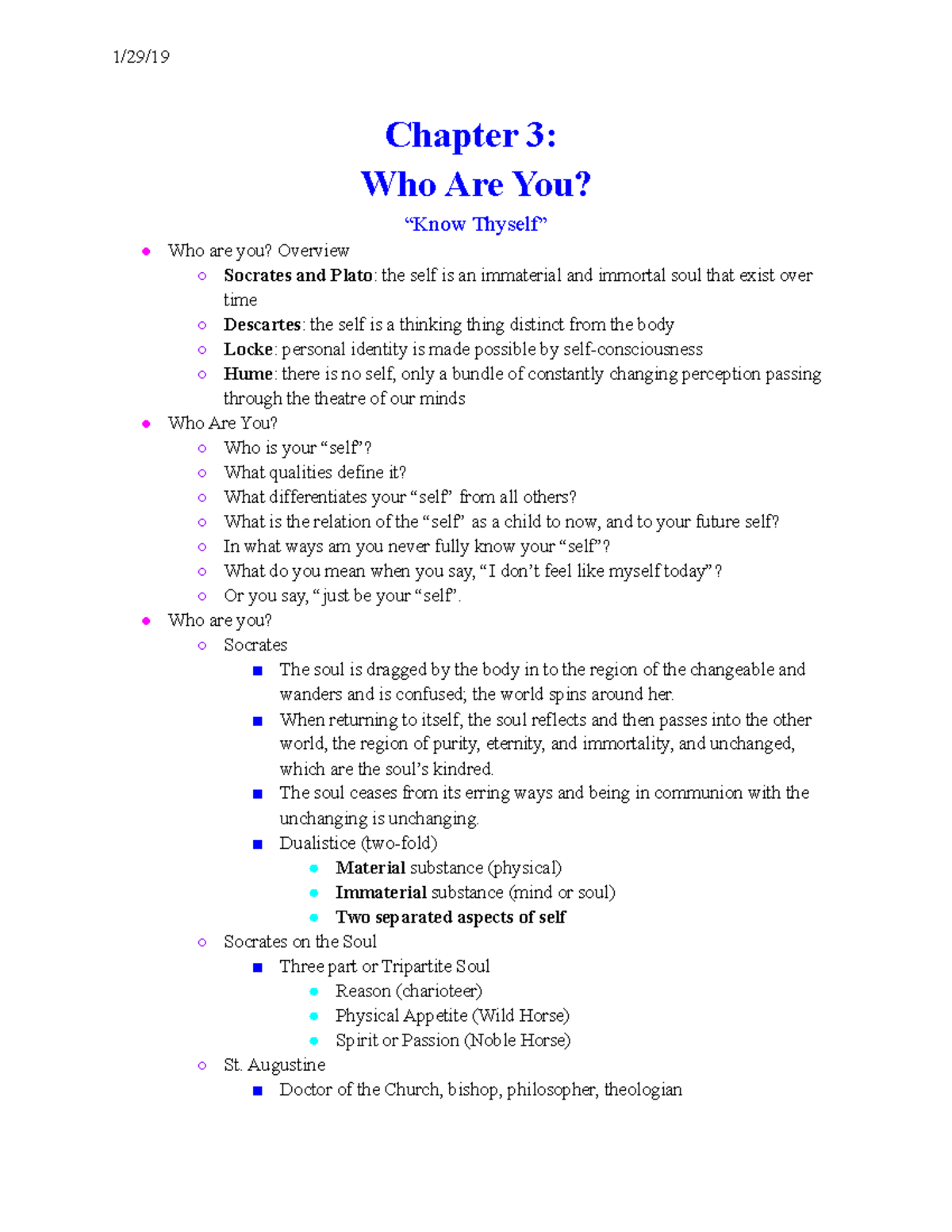Chapter 3 Who are you - Introduction to Philosophy - Chapter 3: Who Are ...
