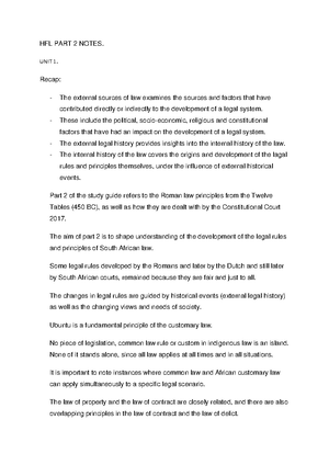 PVL1501 Unit 3 Notes - Summary Law of Persons - PVL Unit 3. The ...