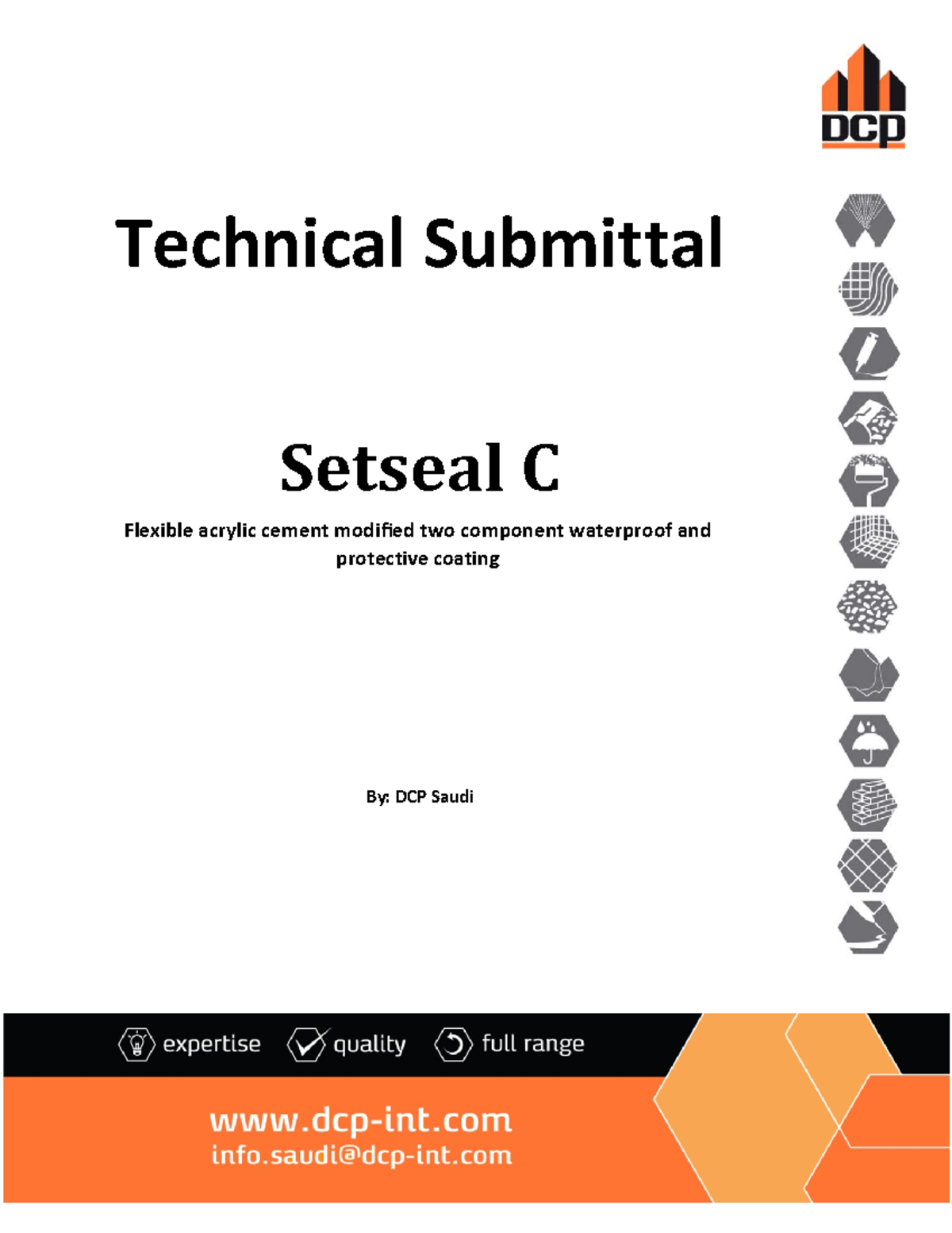 Setseal C - civil material - Technical Submittal Setseal C By: DCP ...