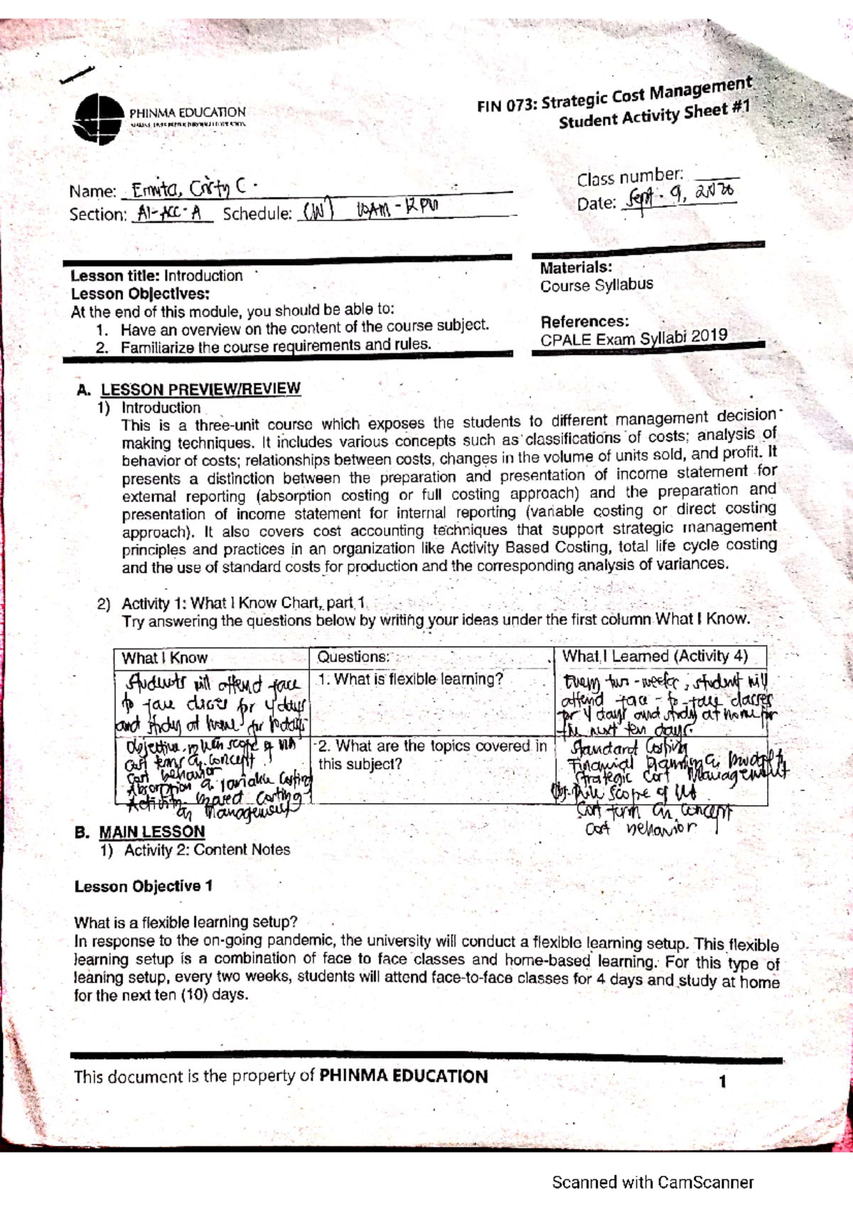 FIN073 SAS1 - None - Bachelors of science in nursing - Studocu