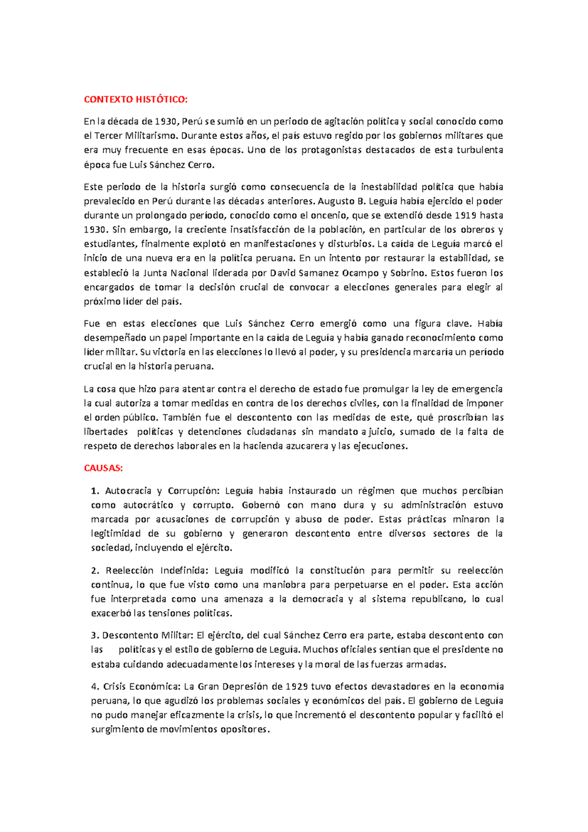 Contexto Histótico - 123434 - CONTEXTO HISTÓTICO: En la década de 1930 ...