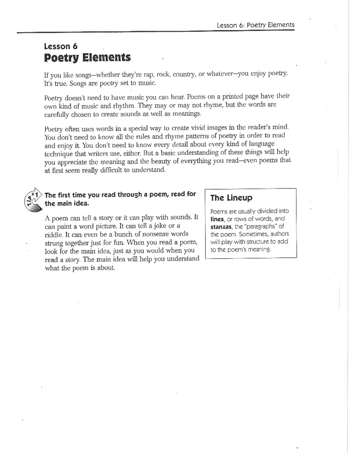 Shacarri Austin - Poetry Unit - Lesson 6: Poetry Elements Lesson 6 ...