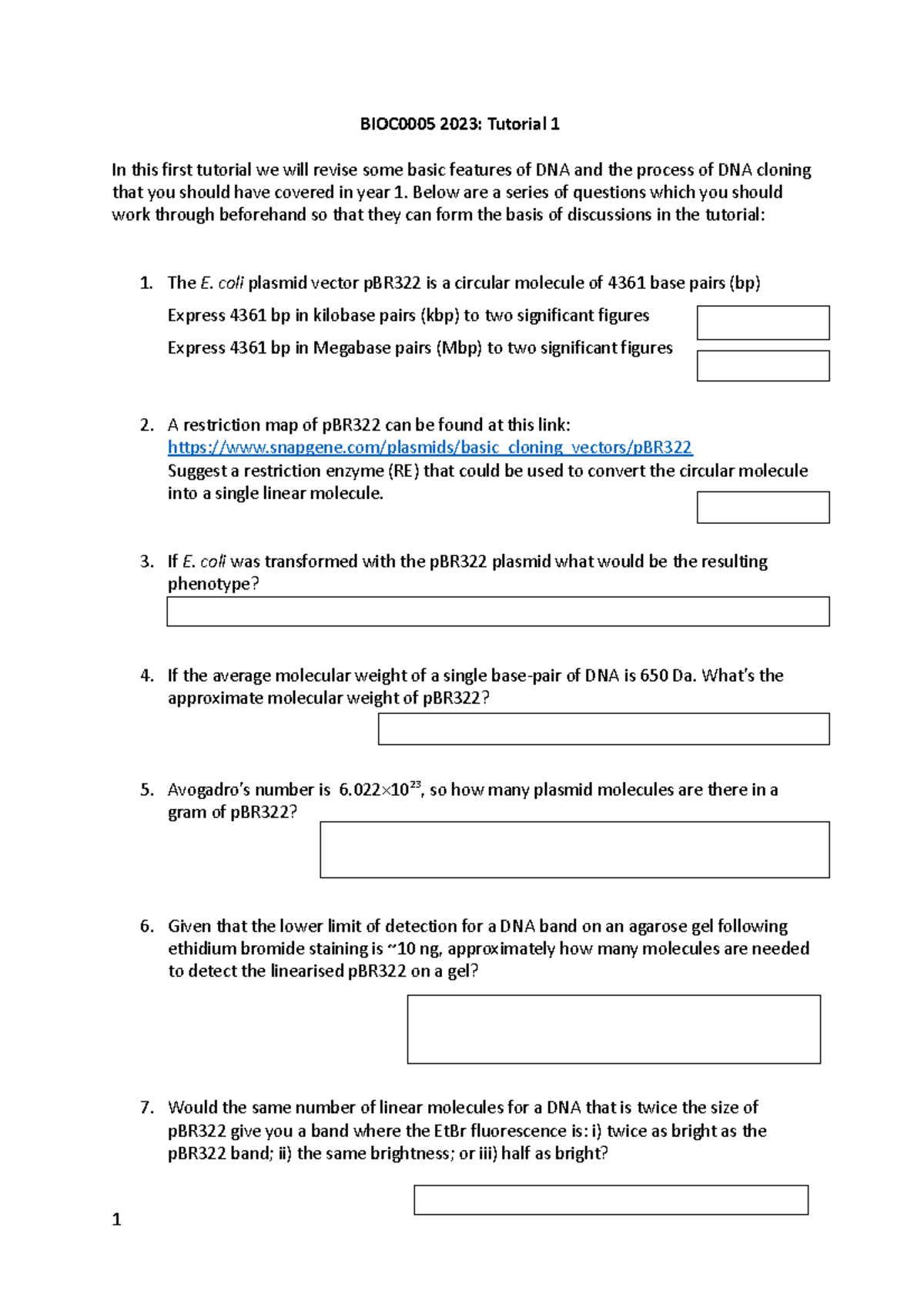 Tutorial 1 - BIOC0005 2023: Tutorial 1 In this first tutorial we will ...