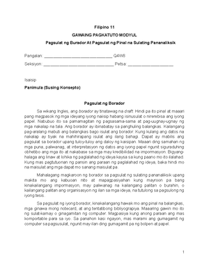 EL Filibusterismo - Lesson Plan - EL FILIBUSTERISMO KABANATA ...