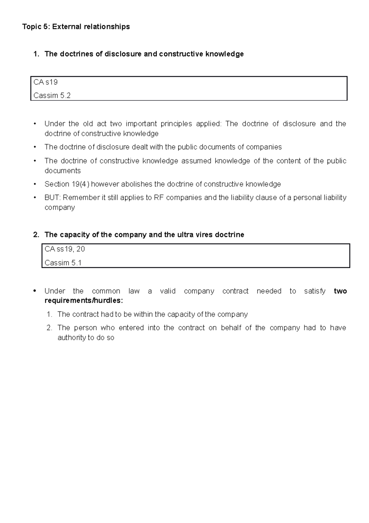 Topic 5 External Relations - Topic 5: External relationships 1. The ...