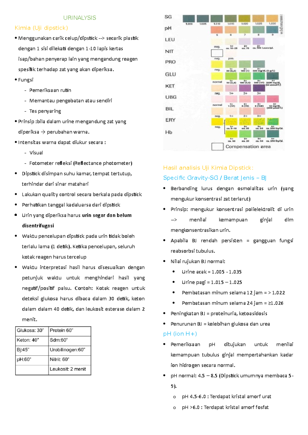 5. Urinalysis pt. 2 - URINALYSIS Kimia (Uji dipstick) Menggunakan carik ...