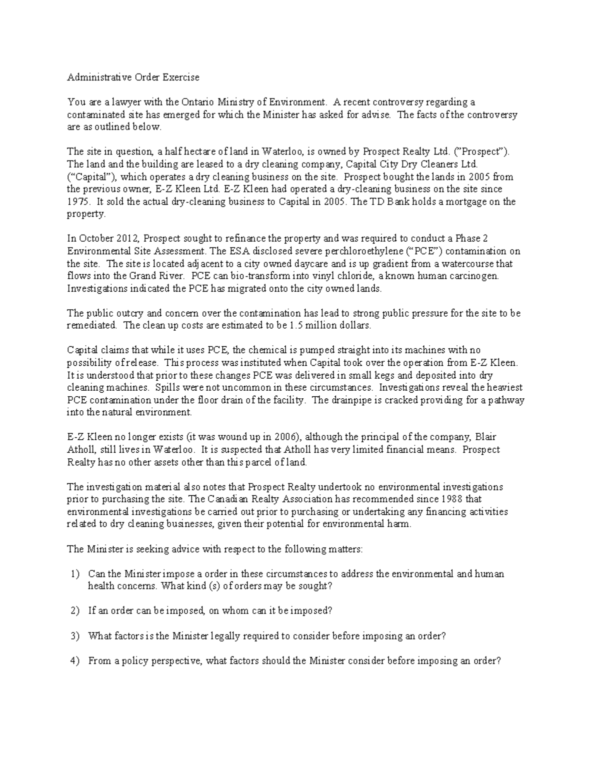 Administrative Order Exercise student version - Administrative Order ...