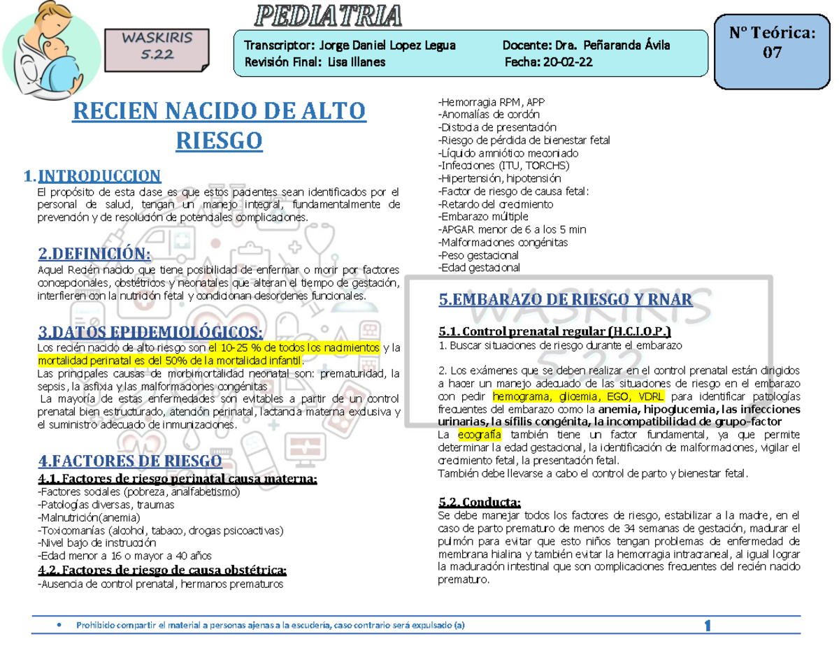 P7-20-02-22-RN DE ALTO Riesgo Pretermino Y Postermino - Transcriptor ...