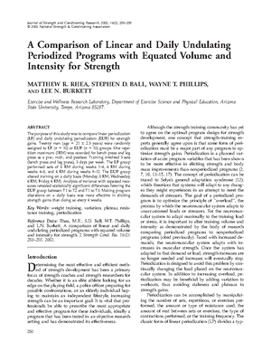 2004 Rhea - A meta-analysis of periodized vs. nonperiodized strength ...