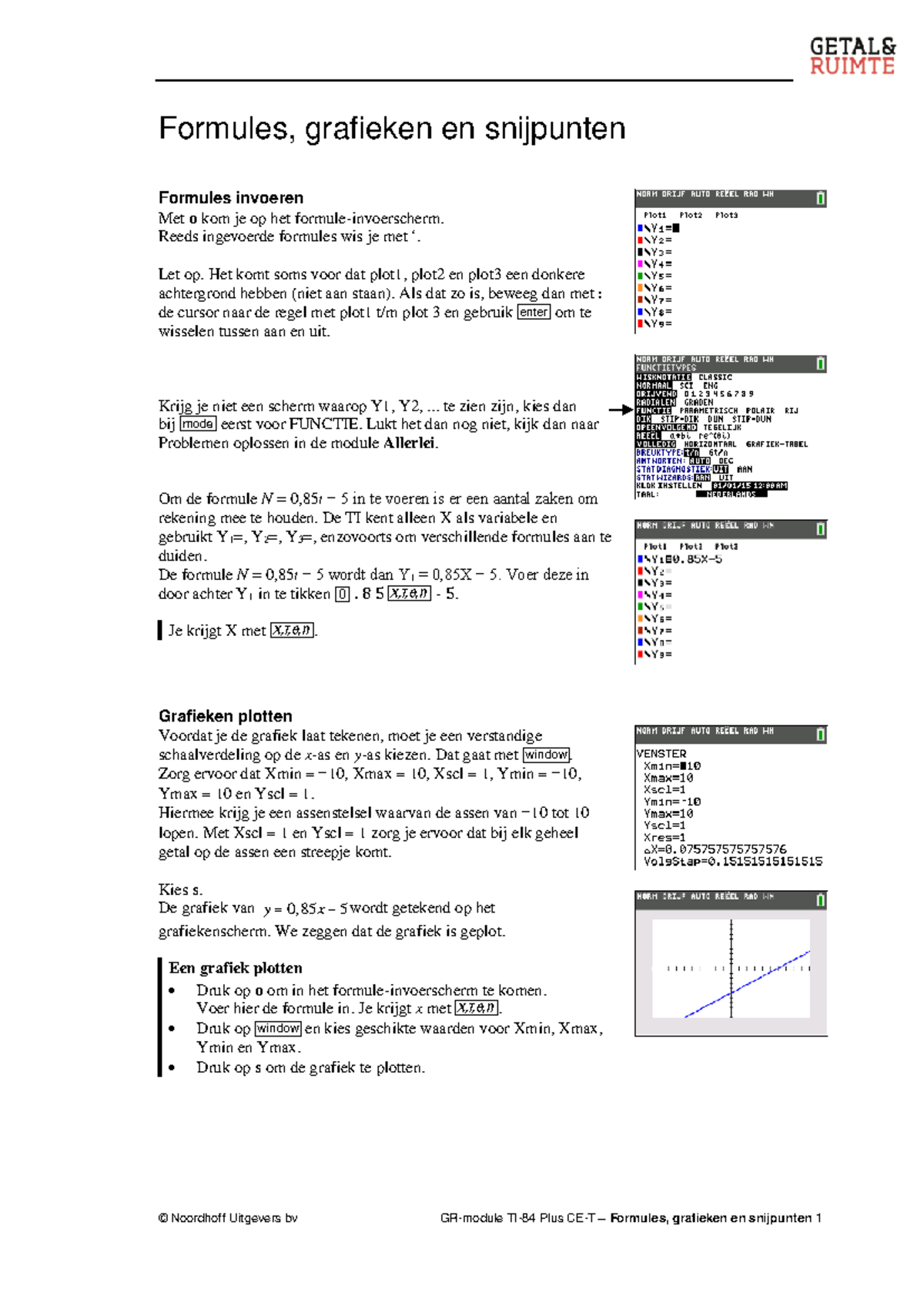 Ti ha formules, grafieken en snijpunten - Formules, grafieken en ...