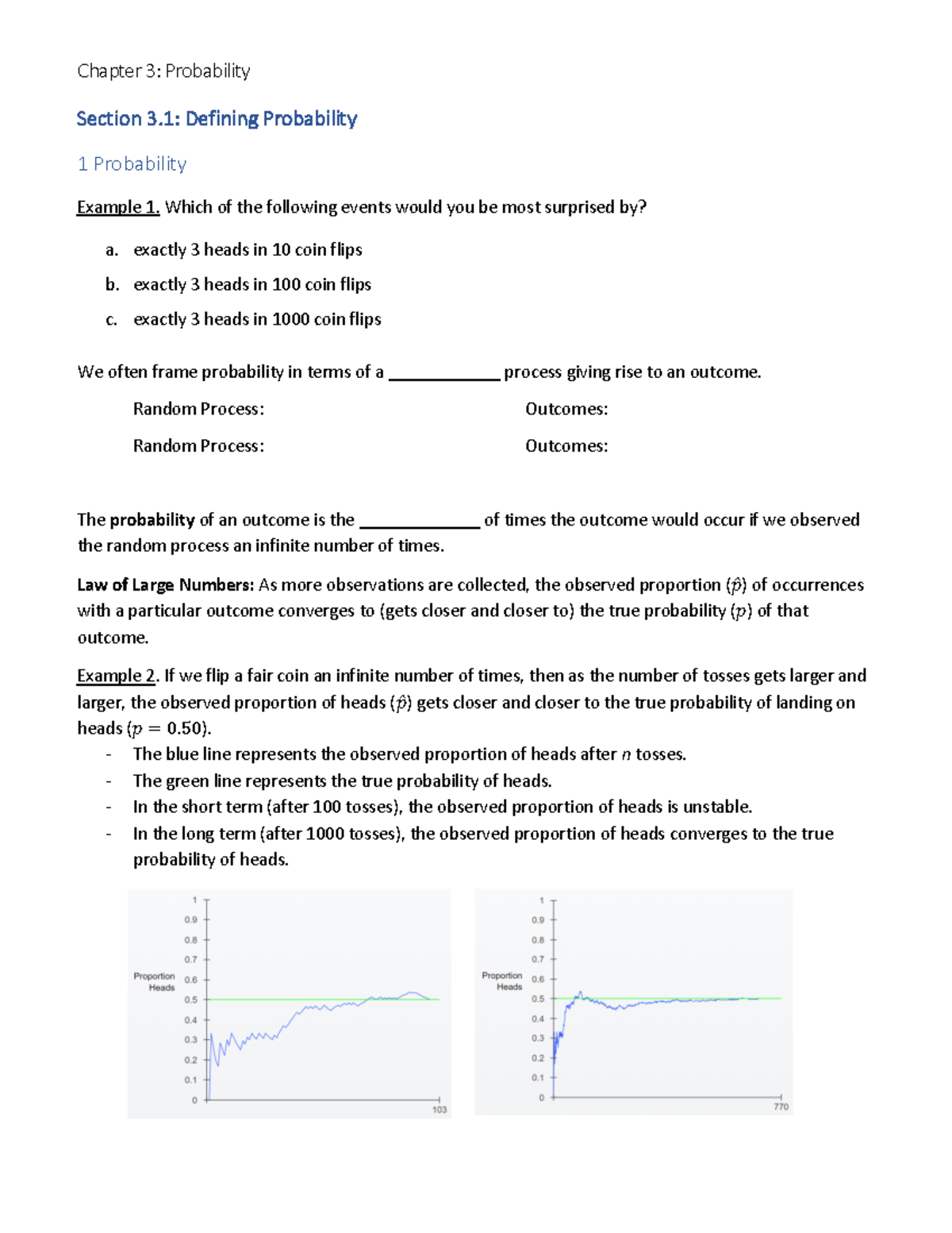 Section 3.1 - Defining Probability-3 - Chapter 3: Probability Section 3 .1: Defining Probability ...