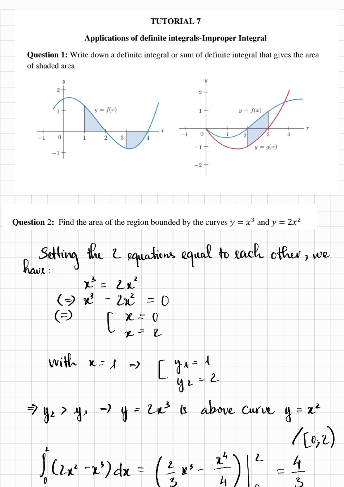 Tut-7 231023 135643 - eeee - TUTORIAL 7 Applications of definite ...