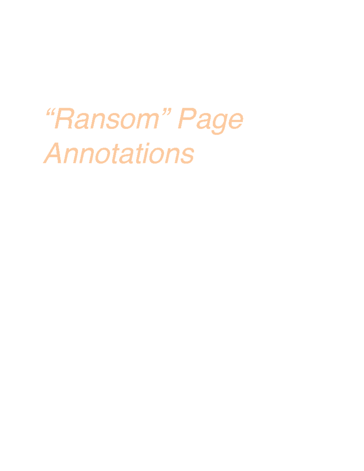 Ransom page annotations - “Ransom” Page Annotations Rohitpi VCE English ...