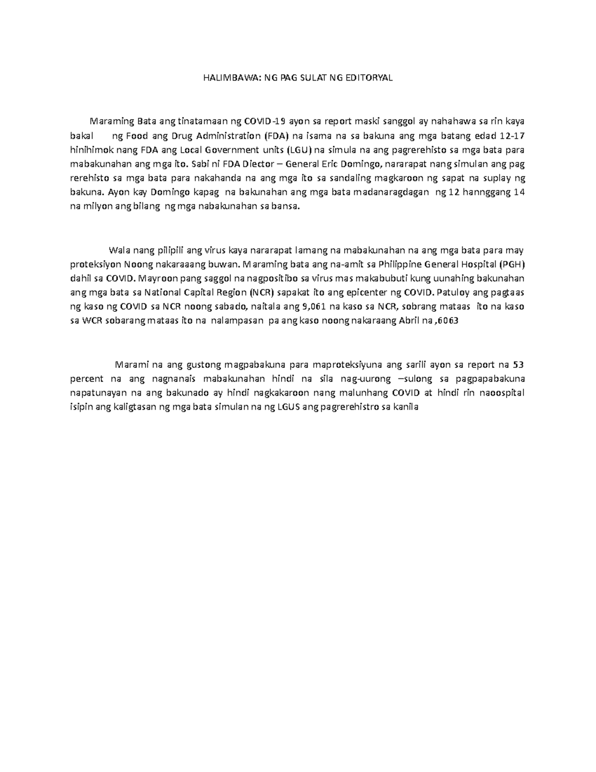 Document - Download a file for my educational purposes - HALIMBAWA: NG ...