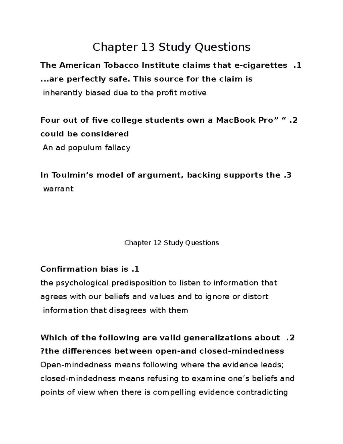 Chapters 12 and 13 Study Questions Know your Audience - Chapter 13 ...