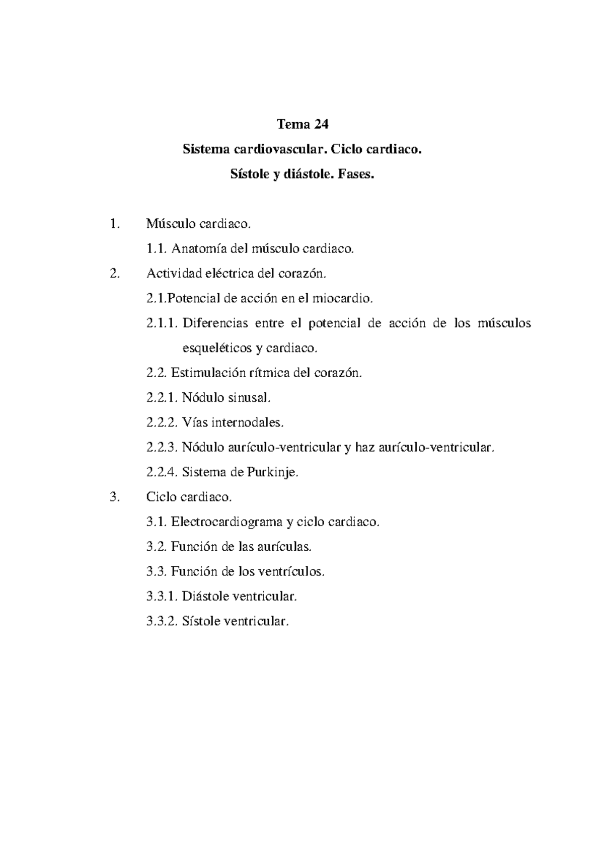 Sincitio - seminario - Tema 24 Sistema cardiovascular. Ciclo cardiaco ...
