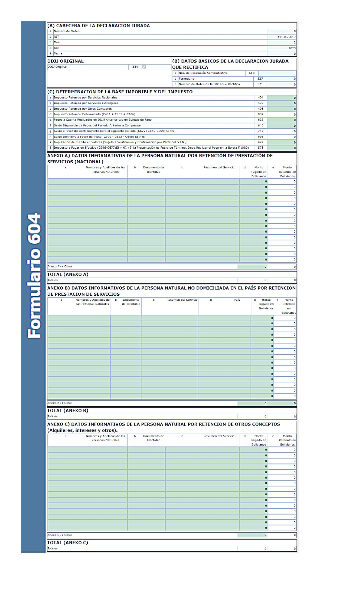 Formulario 770 y 604 - Ingeniería económica - Studocu