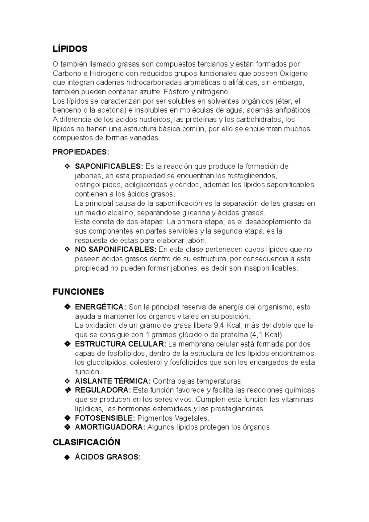 Lípidos - monografia - LÍPIDOS O también llamado grasas son compuestos ...